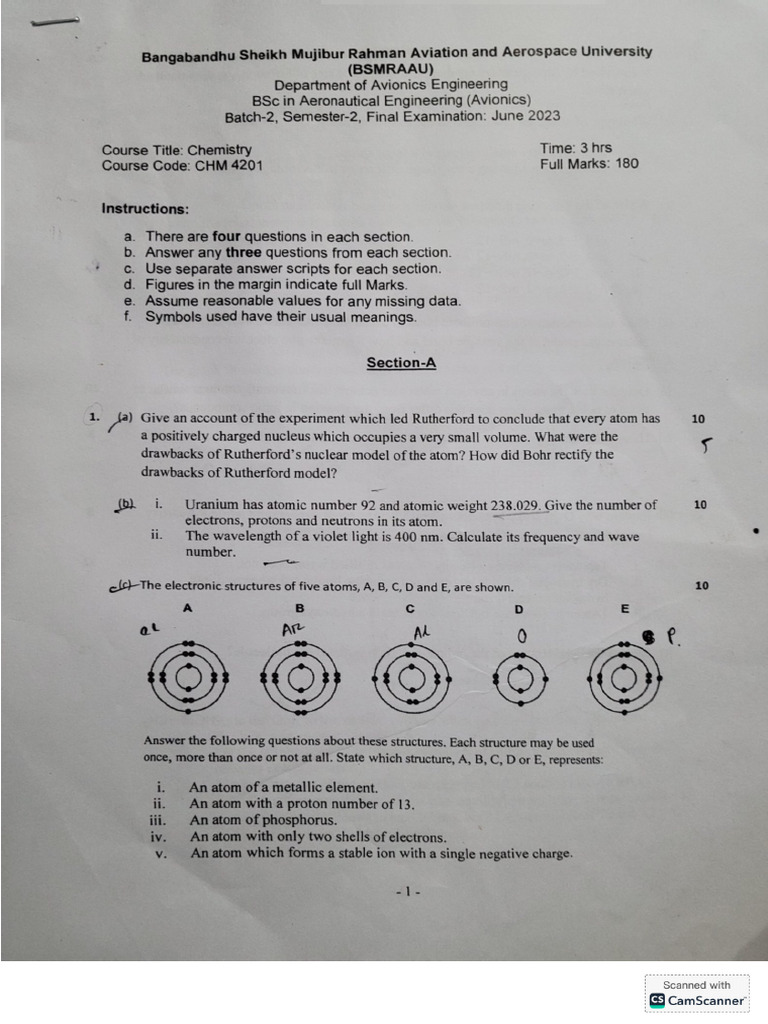 Chemistry Question | PDF
