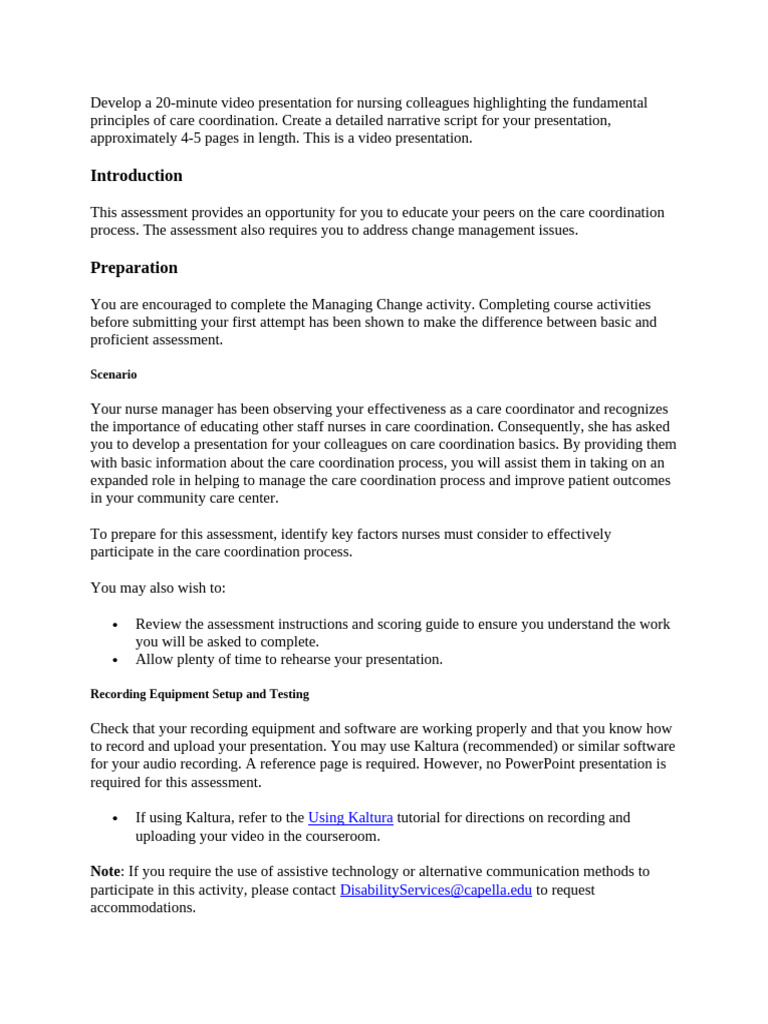 NURS-FPX4050 Assessment 3 Script | PDF | Health Care | Patient