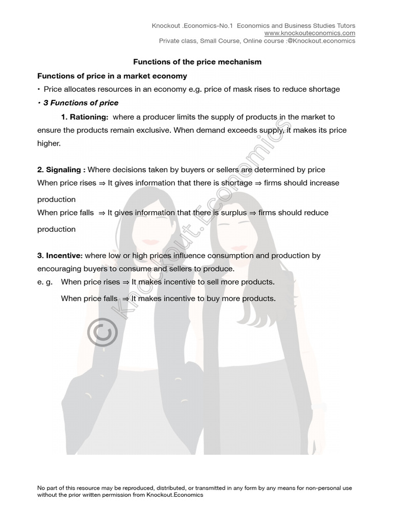 12 Functions of The Price Mechanism | PDF