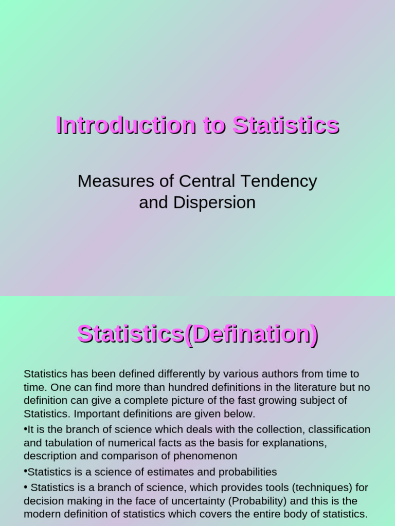 Central Tendencies | PDF | Mode (Statistics) | Mean
