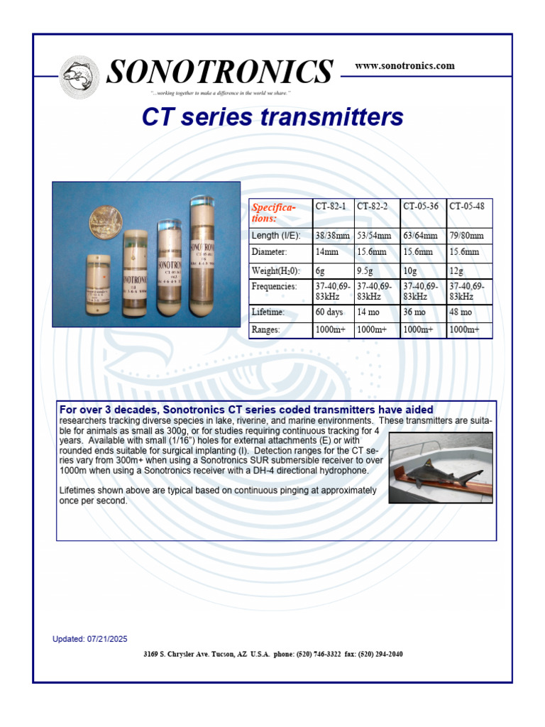 CT Series Transmitters Overview | PDF