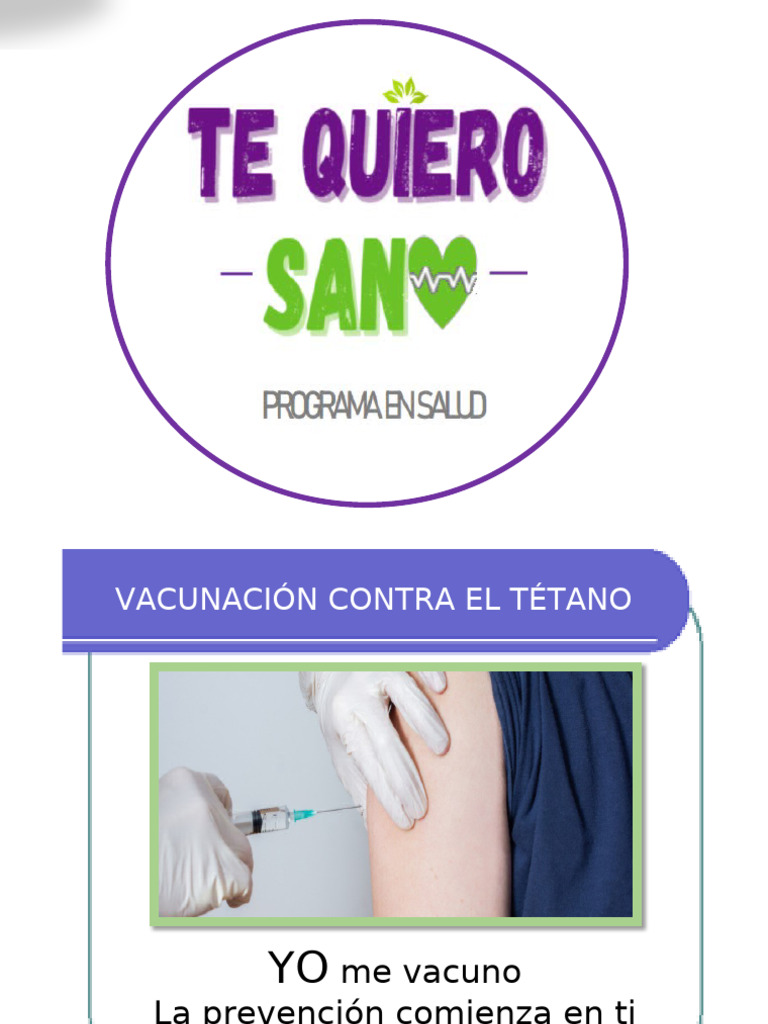 Vacunación Tetano | PDF