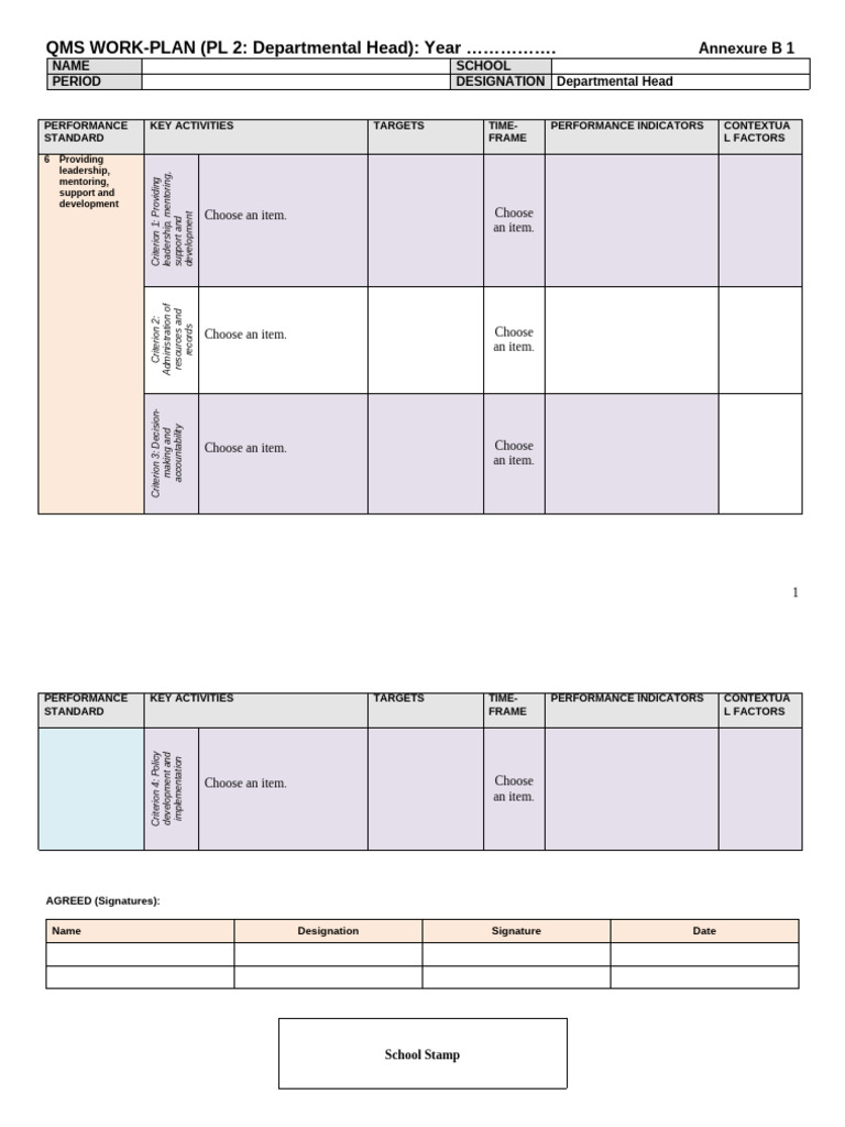 QMS WorkPlan For PL2 - 044436 | PDF | Decision Making