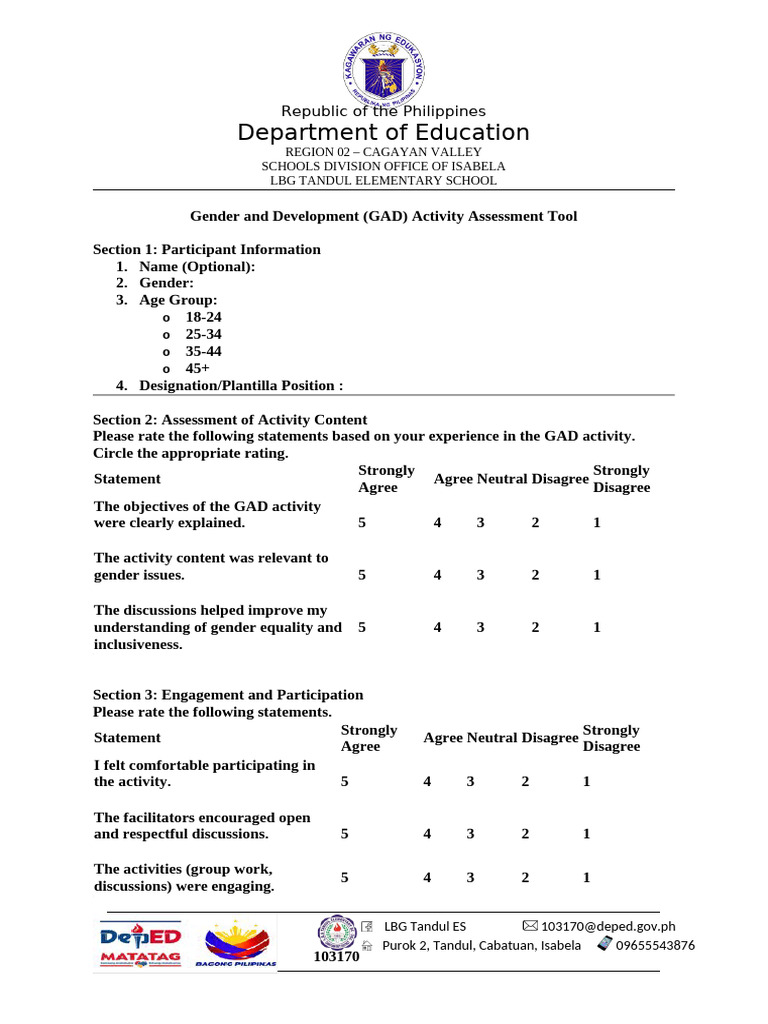 Gad Assessment Tool | PDF | Human Communication