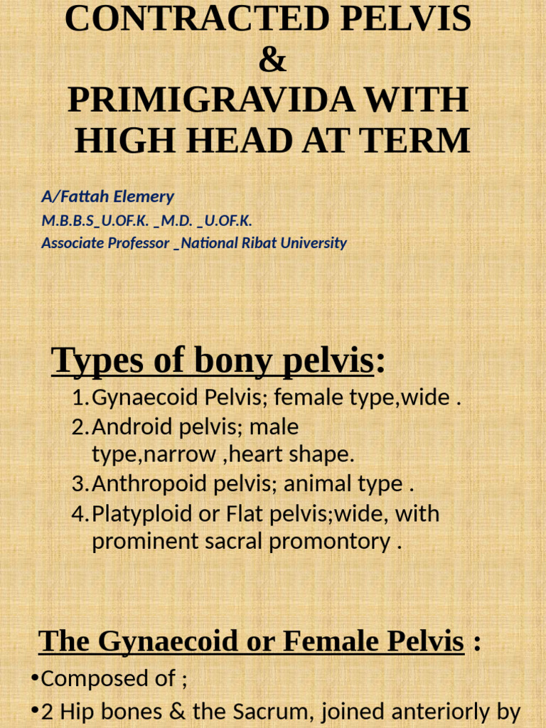 Contracted Pelvis in Primigravida Cases | PDF | Pelvis ...