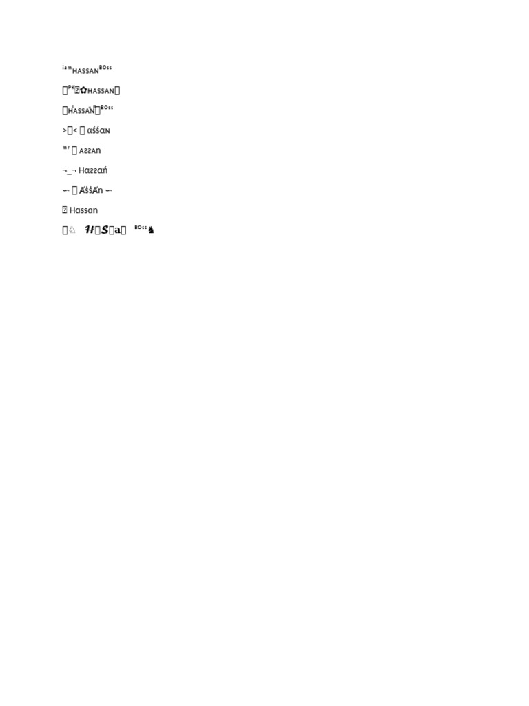 Stylish Name With Symbols | PDF