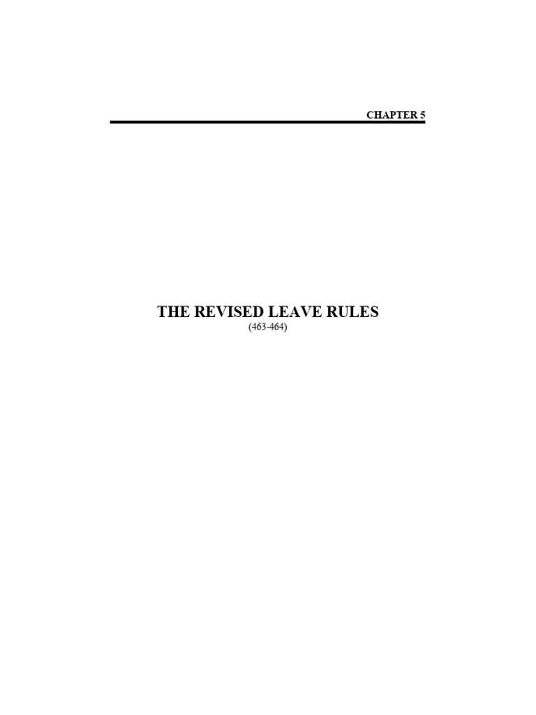 Revised Leave Rules for Civil Servants | PDF | Retirement | Parental Leave