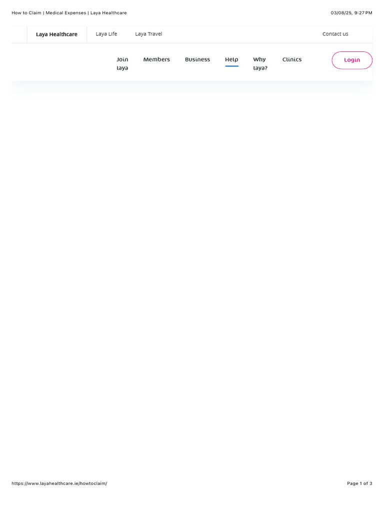 How To Claim - Medical Expenses - Laya Healthcare | PDF | Health Care | Social Programs