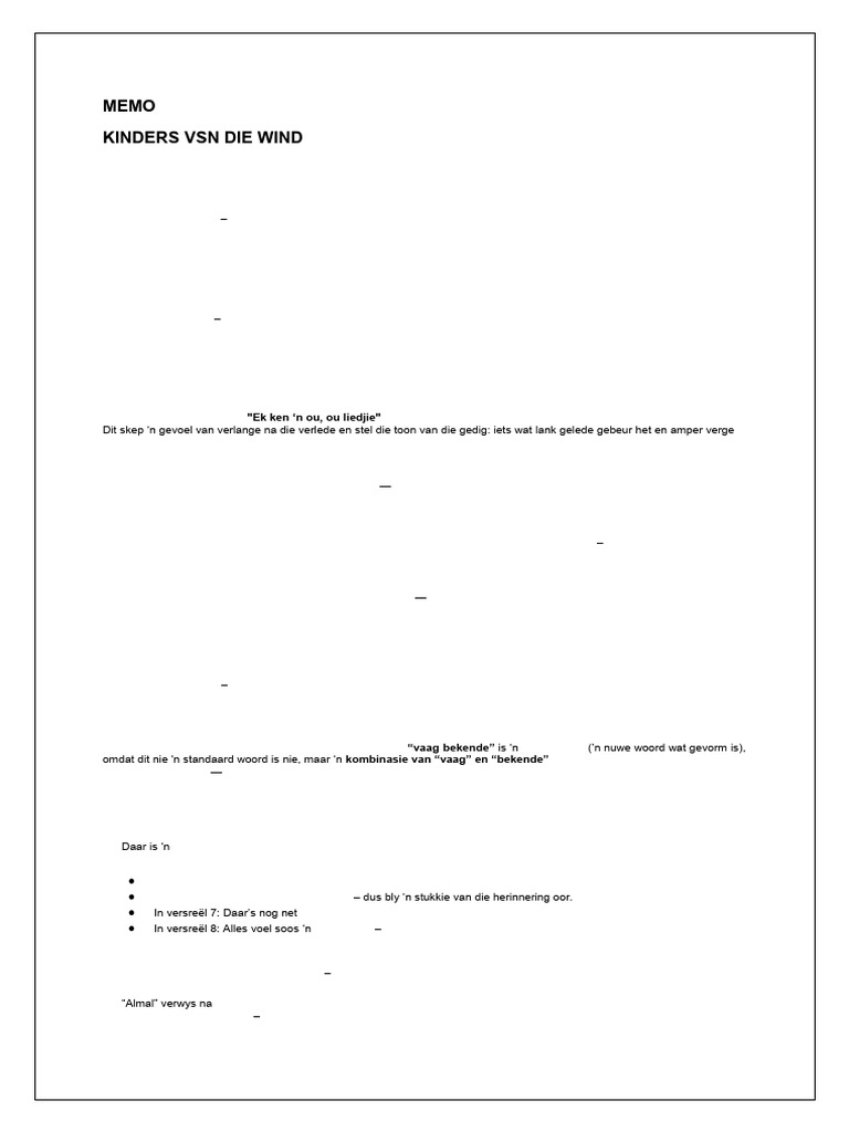 Kinders Van Die Wind | PDF