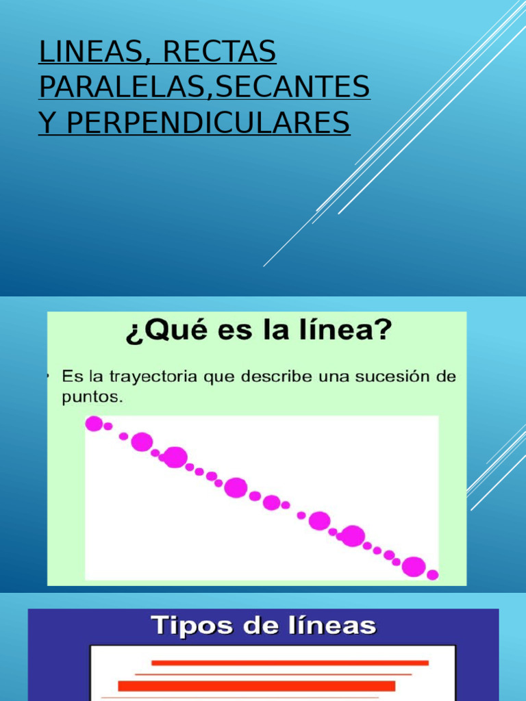 Tipos de Líneas: Paralelas y Secantes | PDF