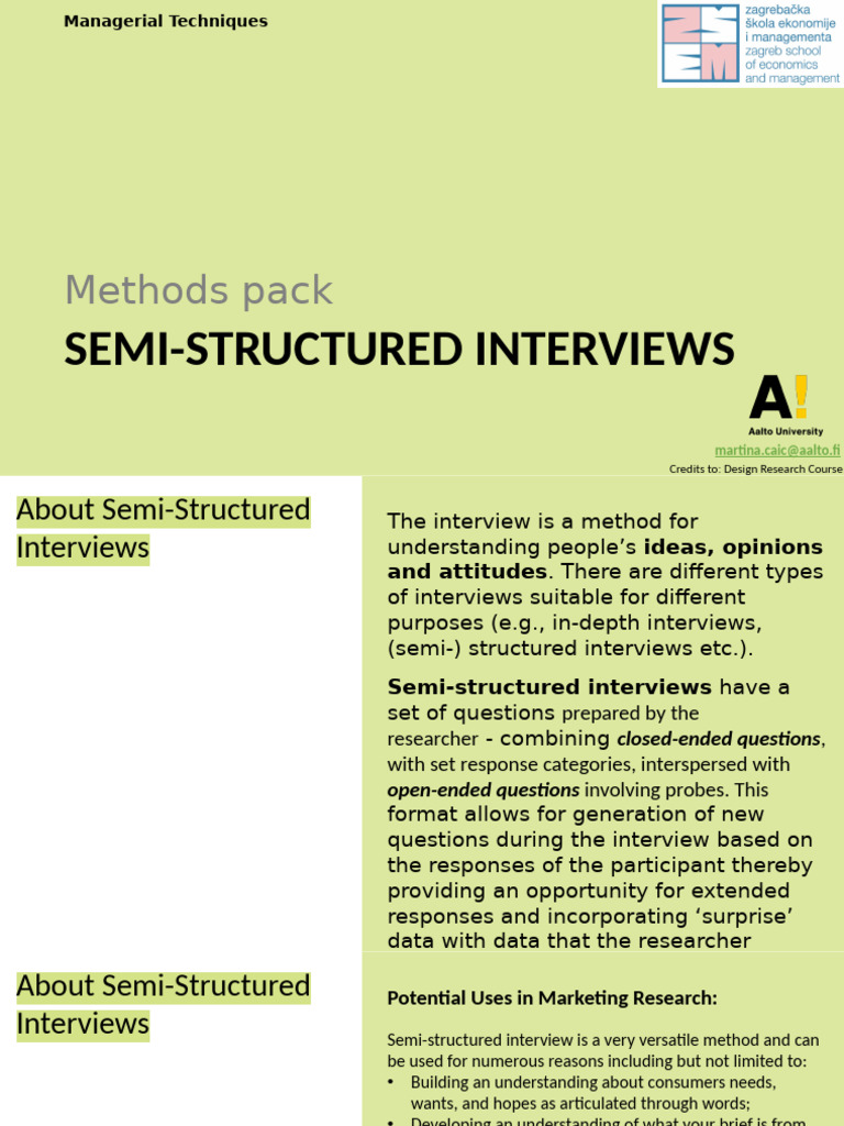 Semi-Structured Interviews 2024 | PDF | Focus Group | Human Communication
