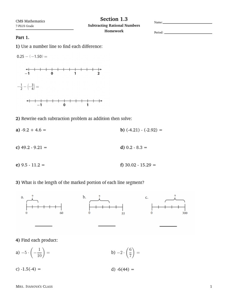 Section 1 3 7 PLUS Homework | PDF