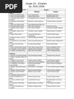 Class List 24-25 | PDF | Social Science