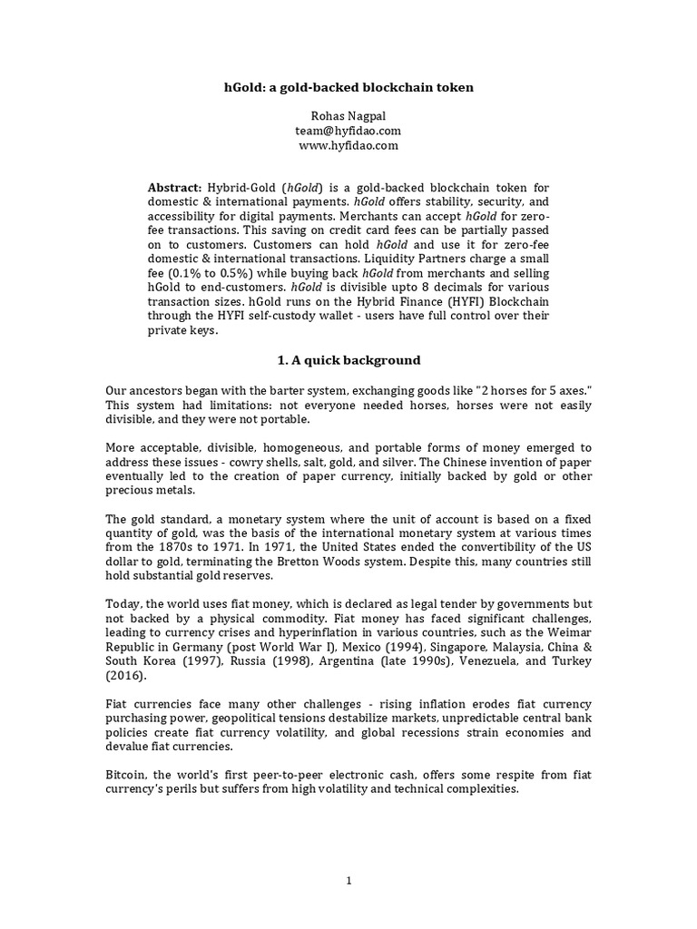 Hgold | PDF | Money | Gold Standard