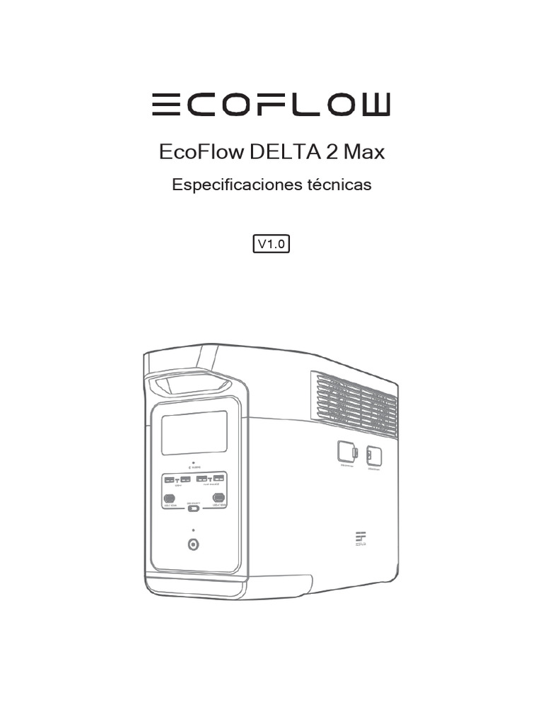 Manual EcoFlow DELTA 2 Max en Español | PDF | Cargador de batería ...