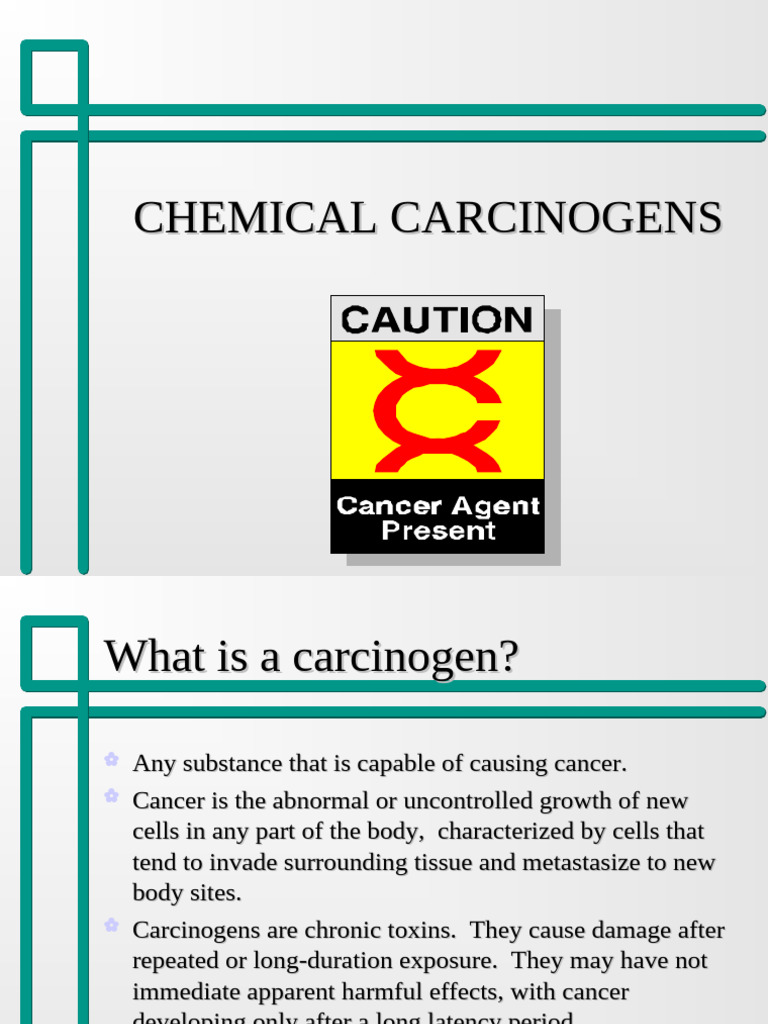3 Carcinogens PP | PDF | Carcinogen | Mutagen