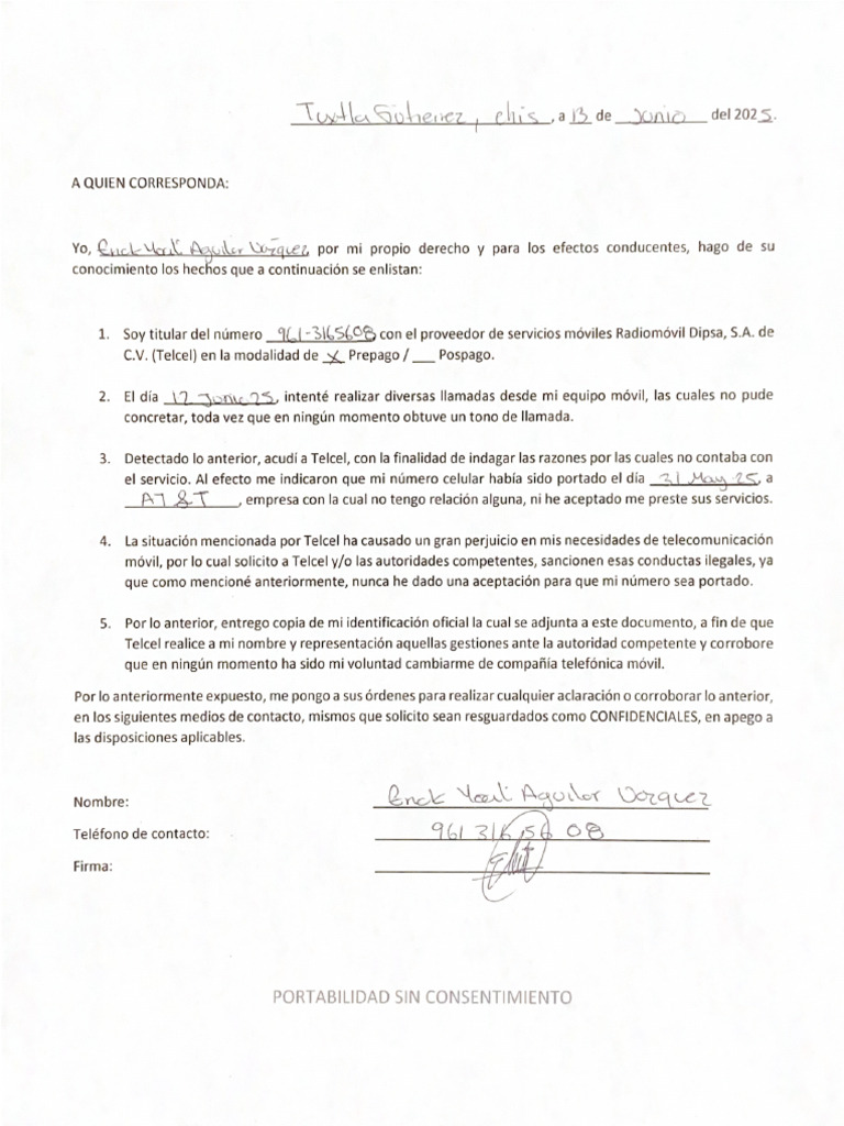 Tuxtla Goterez, Chis a 13 de Junio Del 2025. | PDF