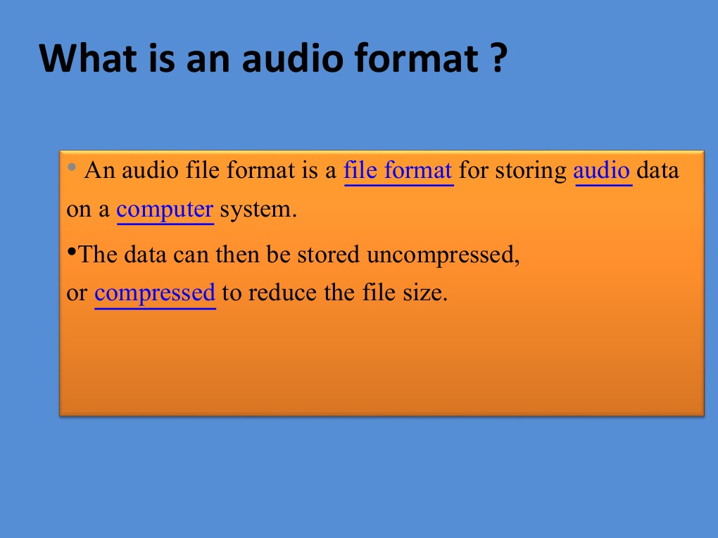 What Is An Audio Format | PDF | Data Compression | Mp3