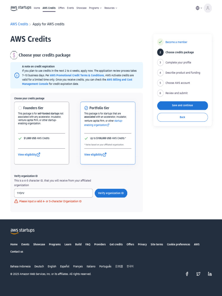 AWS Startup Credit Application Guide | PDF | Amazon Web Services ...