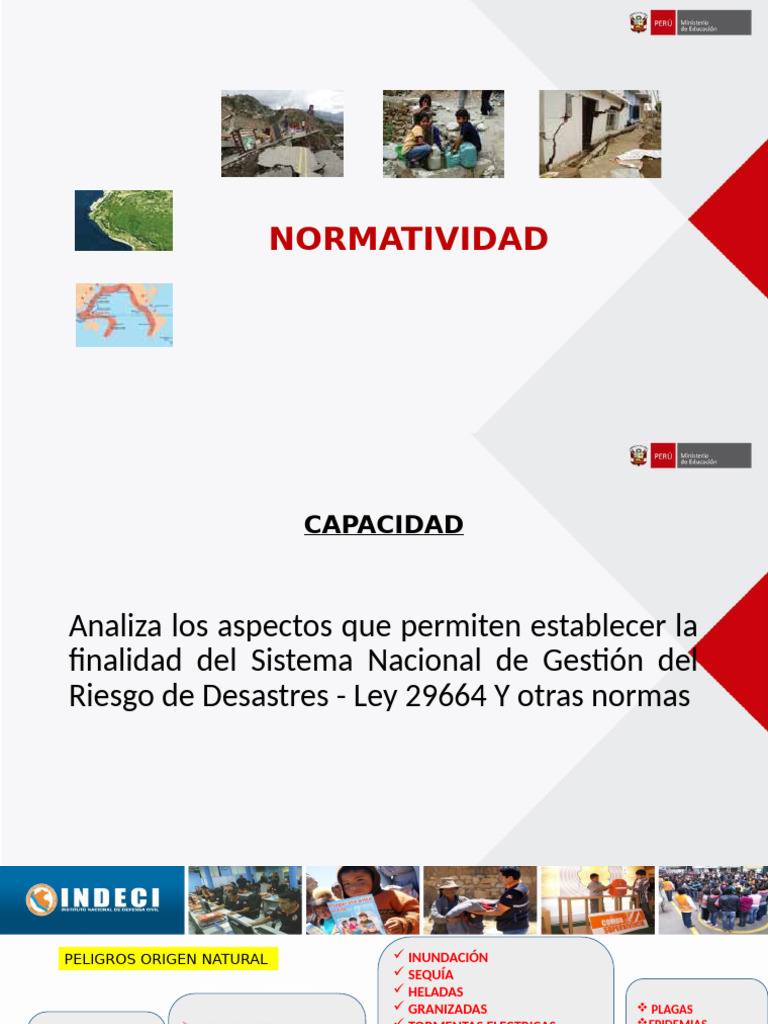 Sesión 01-Normatividad | PDF | Riesgo | Reducción de Desastres