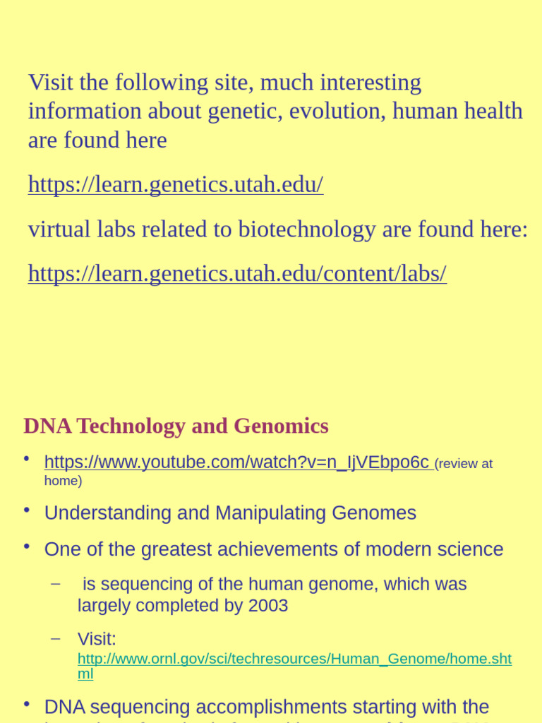 DNA Technology and Genetic Engineering | PDF | Molecular Cloning ...