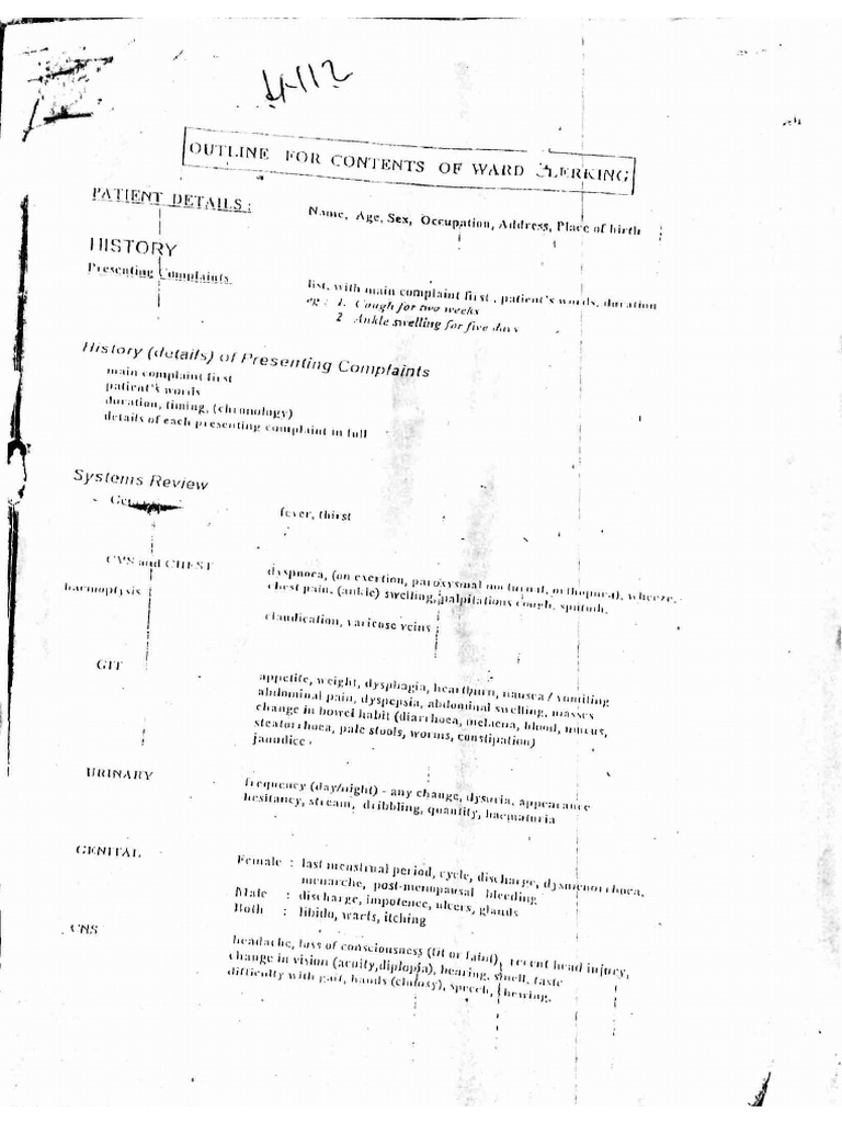 John Dube. Zimbabwes Clinical Examination and Clerking | PDF