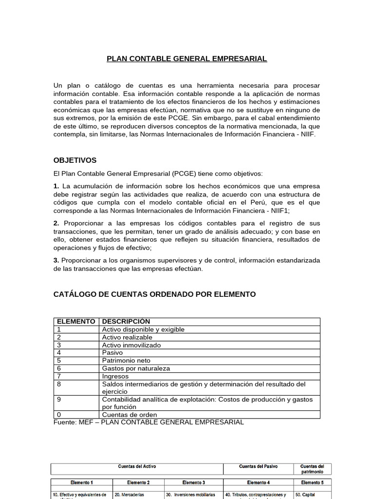 Plan Contable Gerencial | PDF | Contabilidad | Business