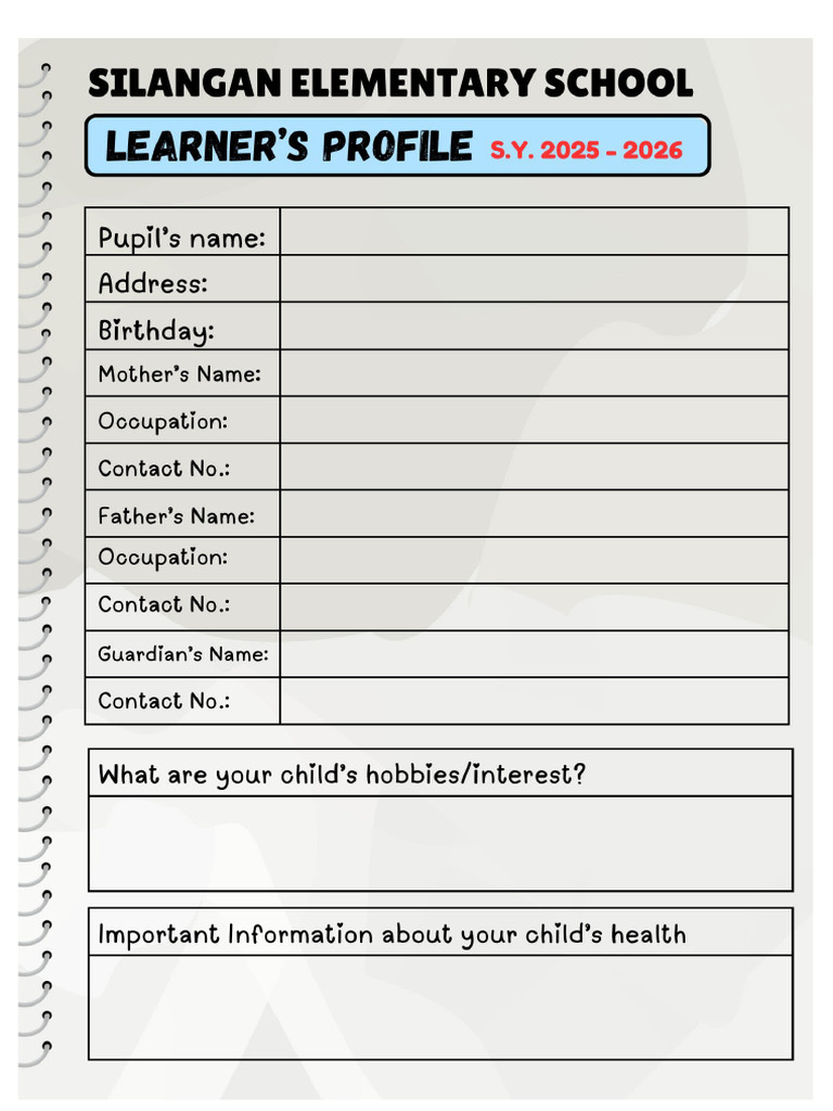 Students Profile 2025 2026 | PDF