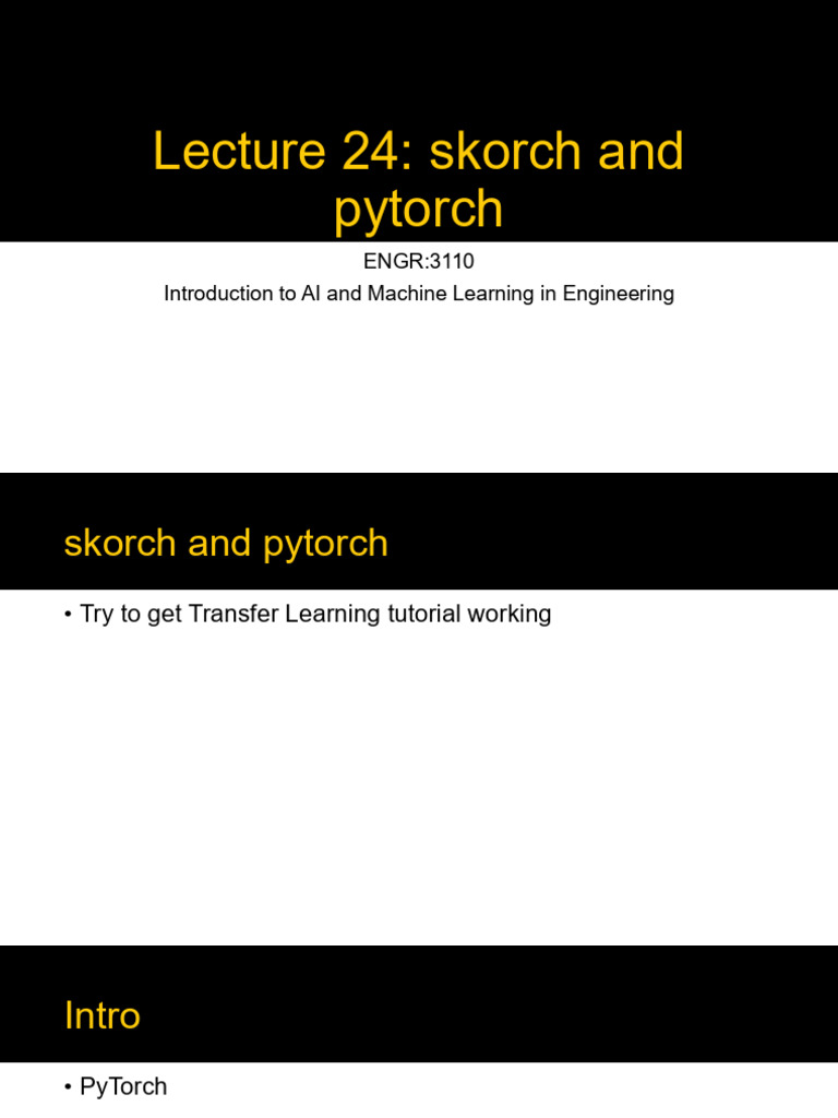 Lecture24 TransferLearningOverviewPart0 | PDF