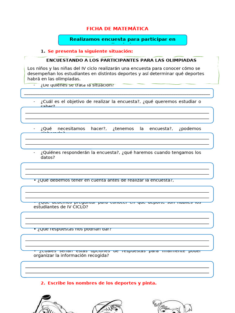 10. FICHA MATE-ENCUESTA OLIMPIADAS | PDF | Metodología de encuesta