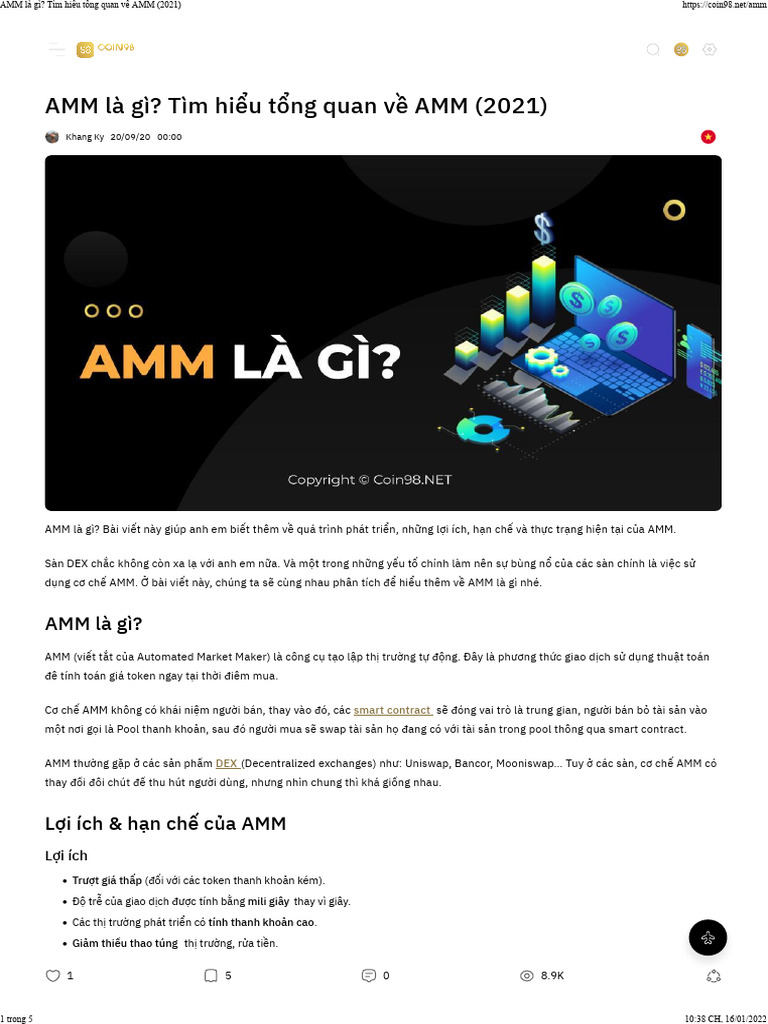AMM là gì Tìm hiểu tổng quan về AMM (2021) | PDF