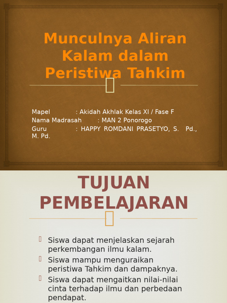 Dampak Peristiwa Tahkim dalam Ilmu Kalam | PDF