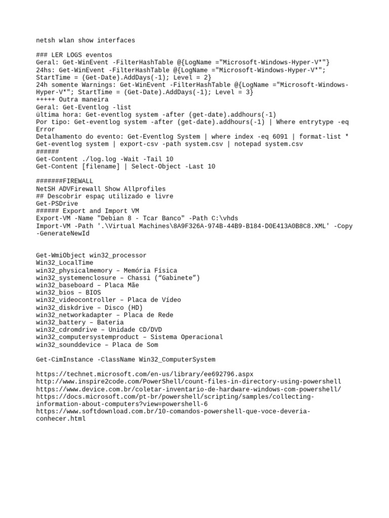 PowerShell Commands for System Monitoring | PDF
