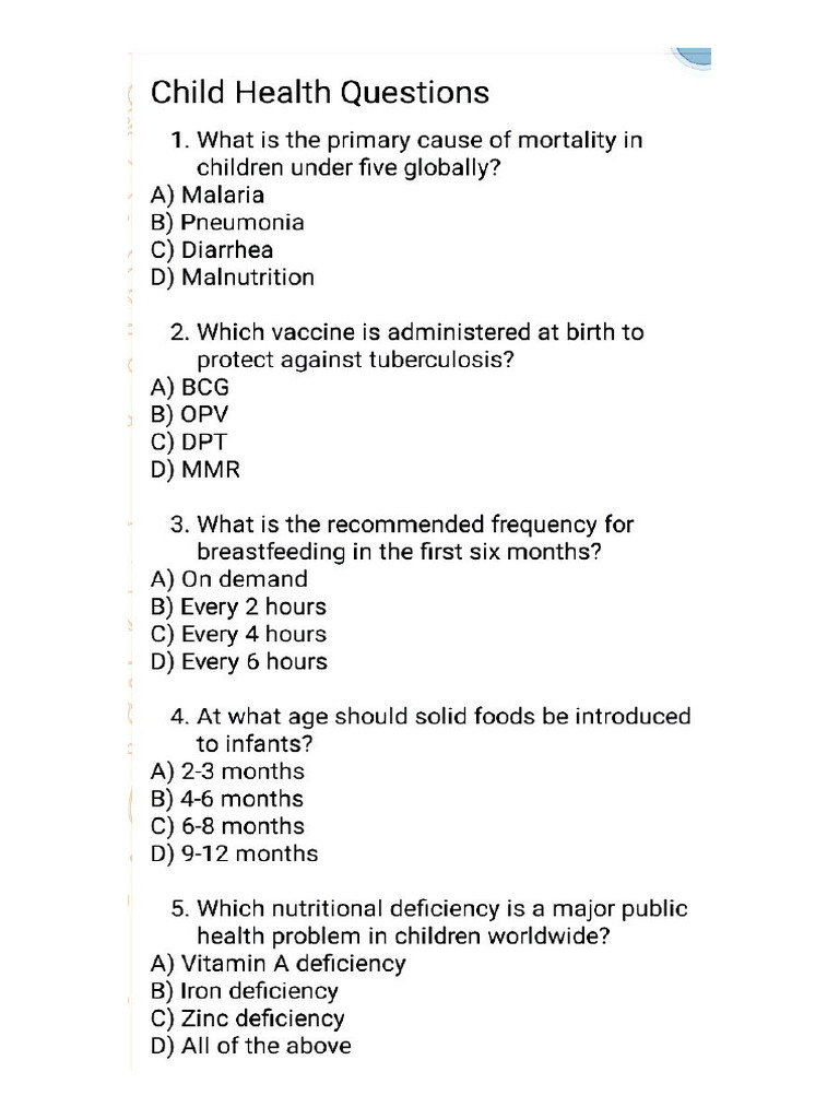Child Health ? ? | PDF