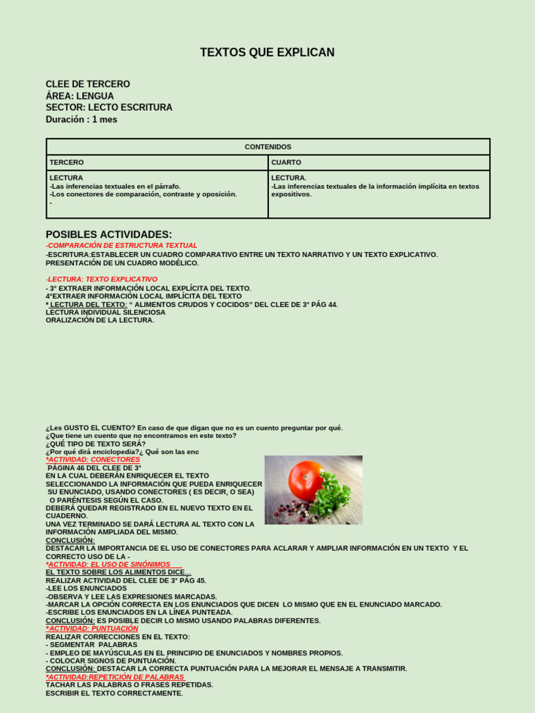 Textos Que Explican Clee de Tercero | PDF | Puntuación | Comunicación ...