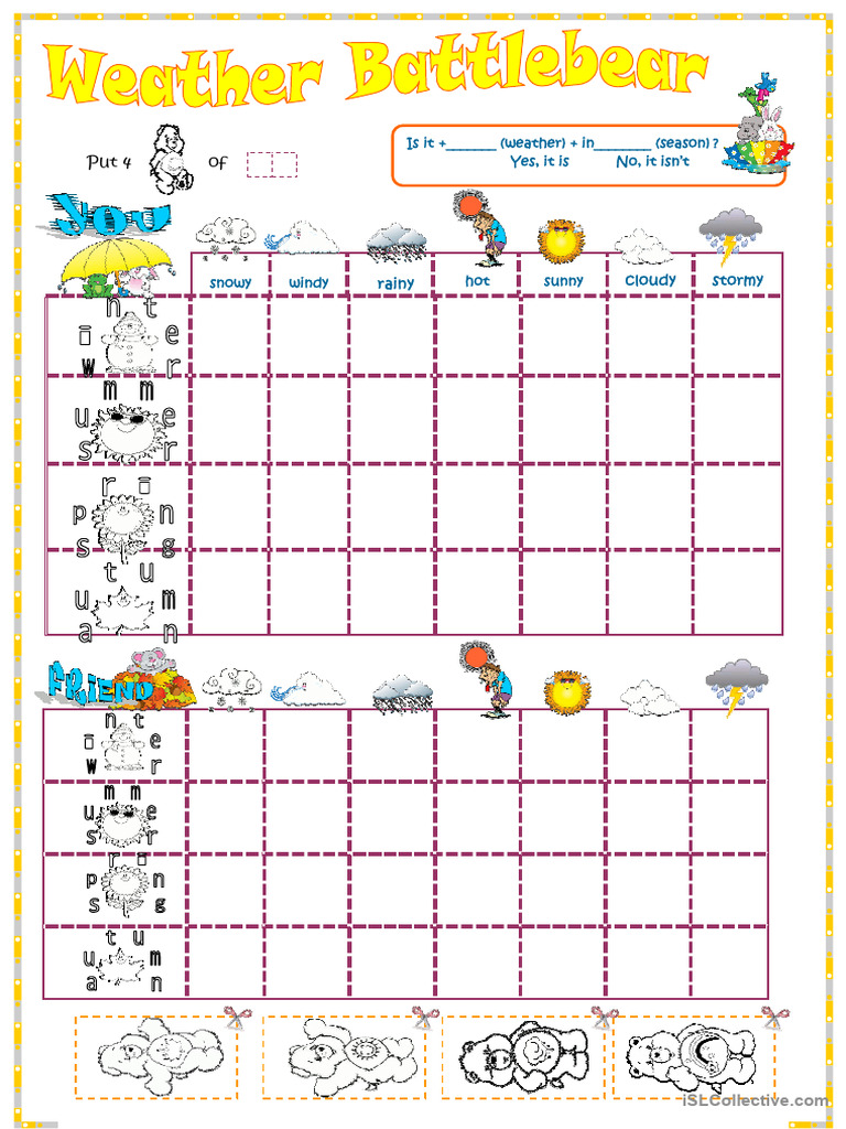 Weather and Seasons Battleship | PDF