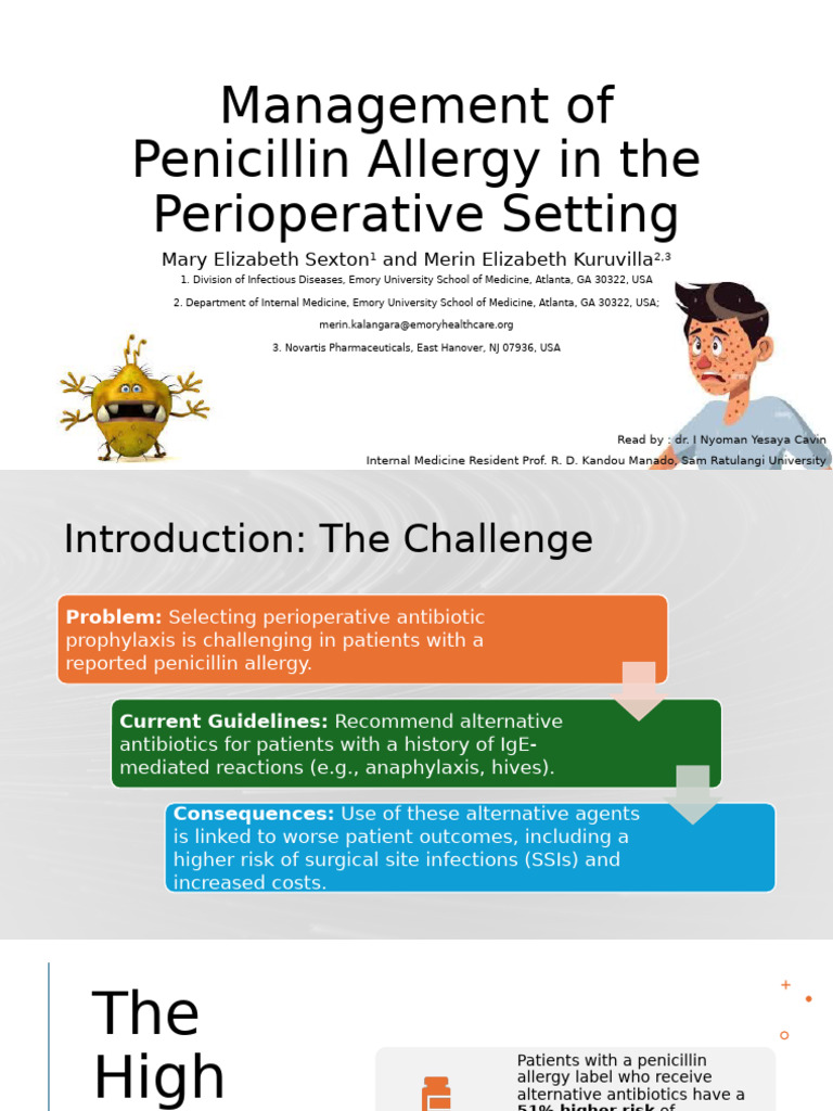 Managing Penicillin Allergy in Surgery | PDF | Allergy | Penicillin