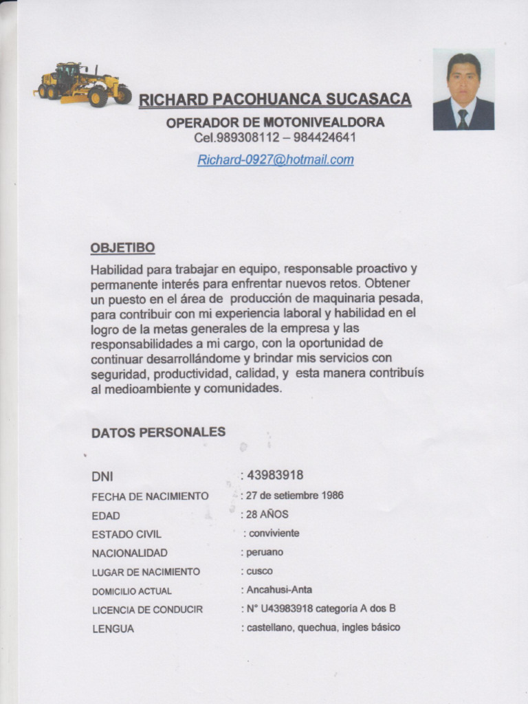 Richard Cv. | PDF