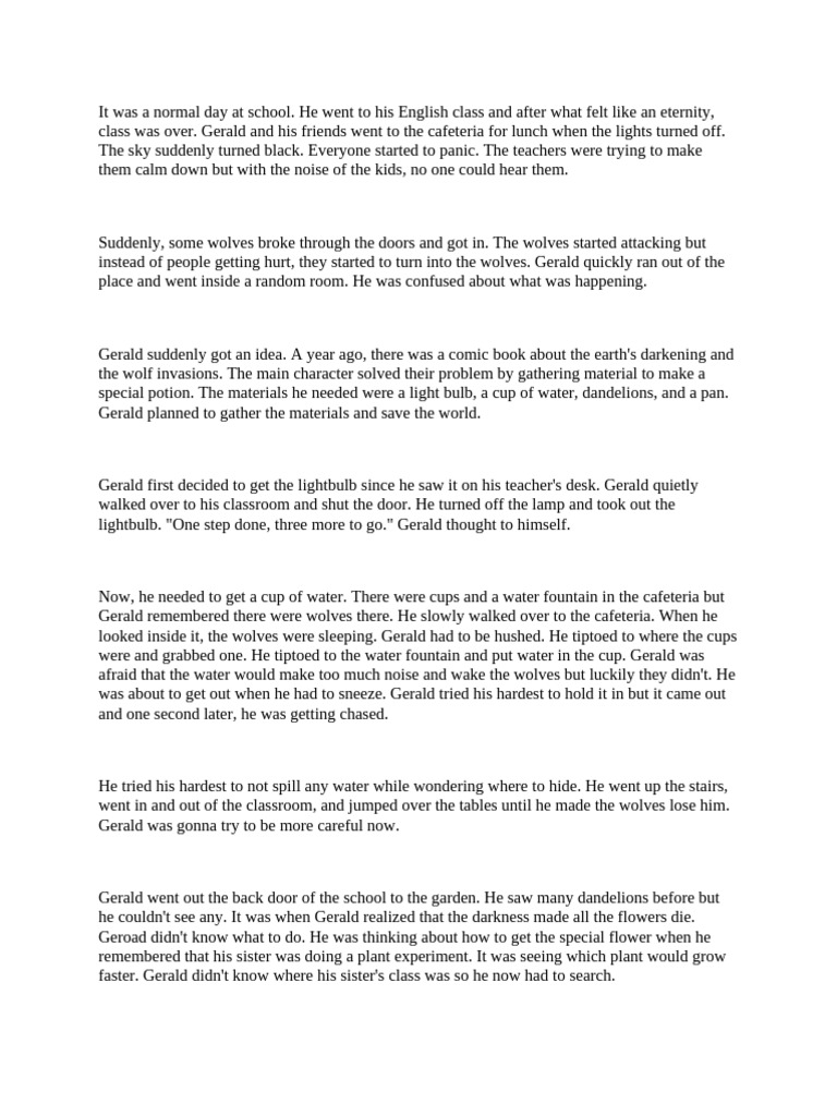 It Was A Normal Day at School. | PDF