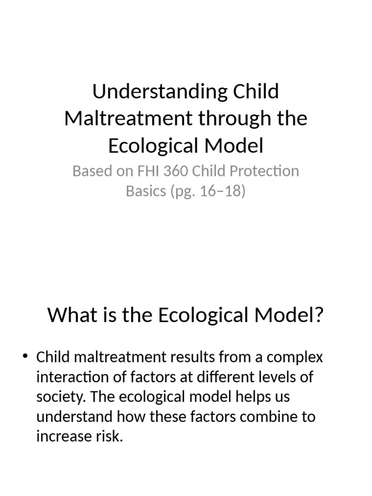 Child Maltreatment and Ecological Model | PDF