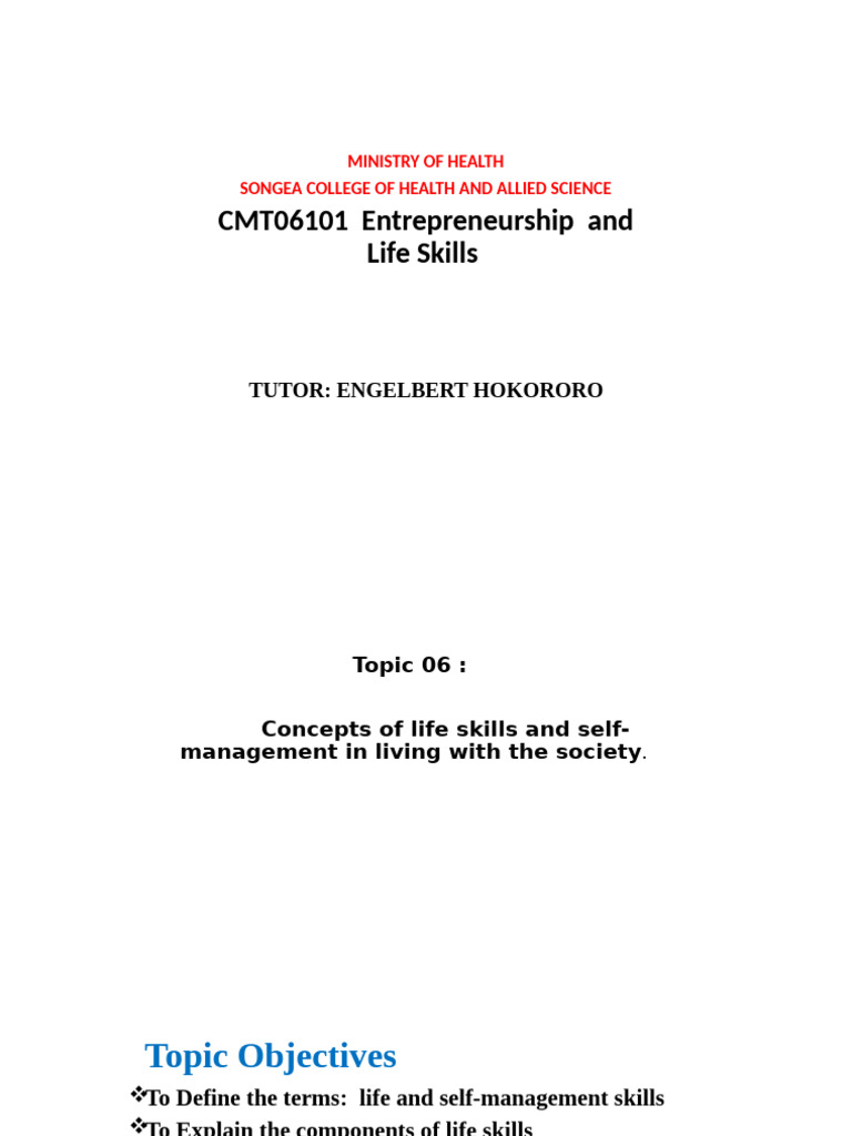 Concepts of Life Skills and Self-Management | PDF | Interpersonal Relationships | Intimate ...