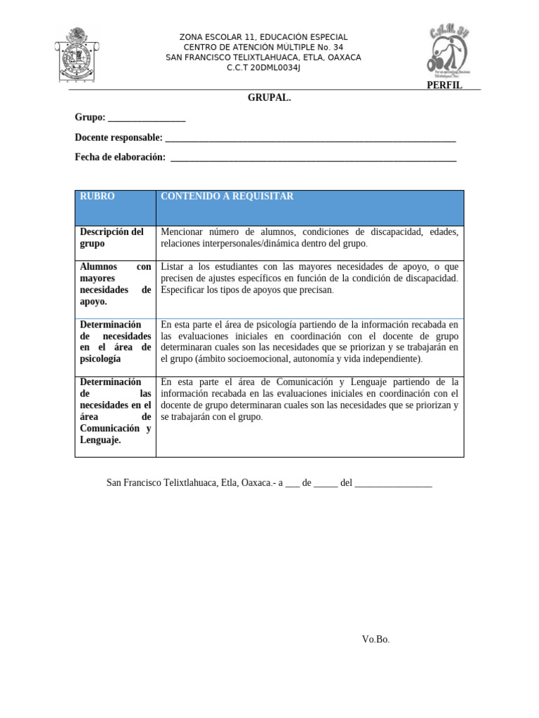 Perfil Grupal 2025 | PDF