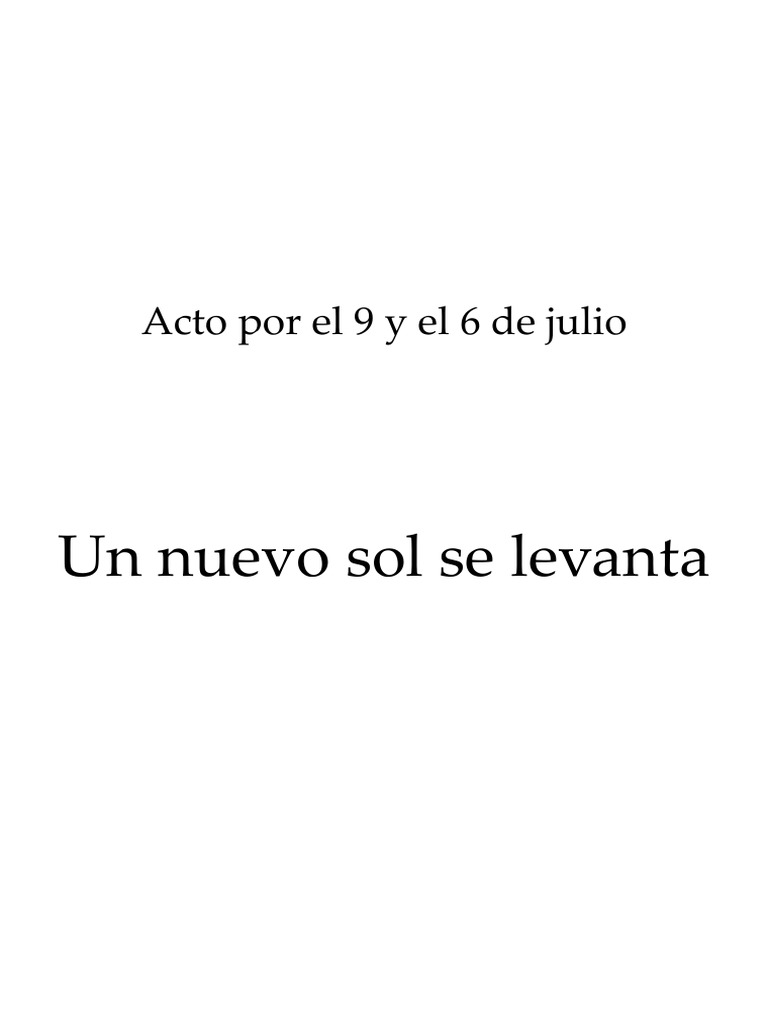 Un Nuevo Sol Se Levanta-Partitura | PDF