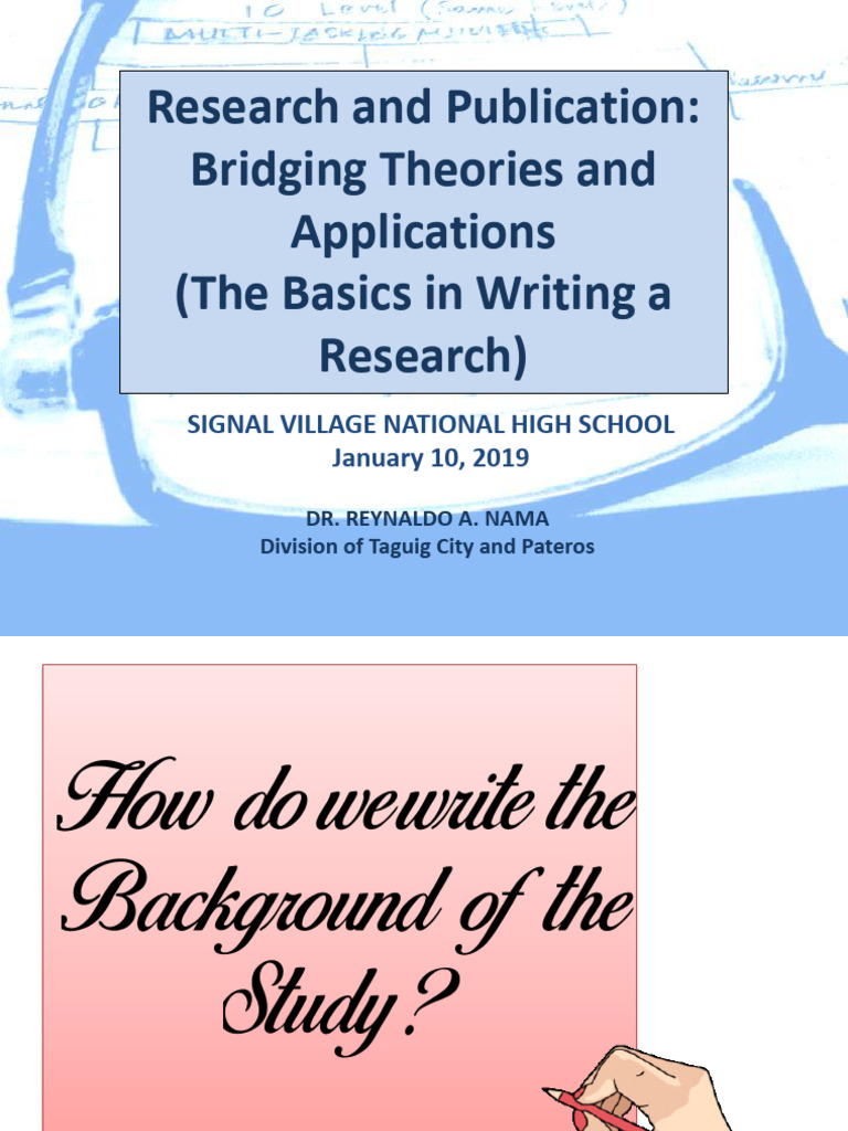 Writing the Background of a Study | PDF | Psychological Concepts ...