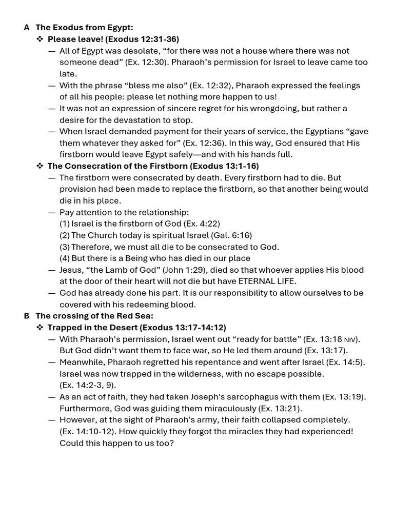 outline_2025t306 | PDF | The Exodus | Moses