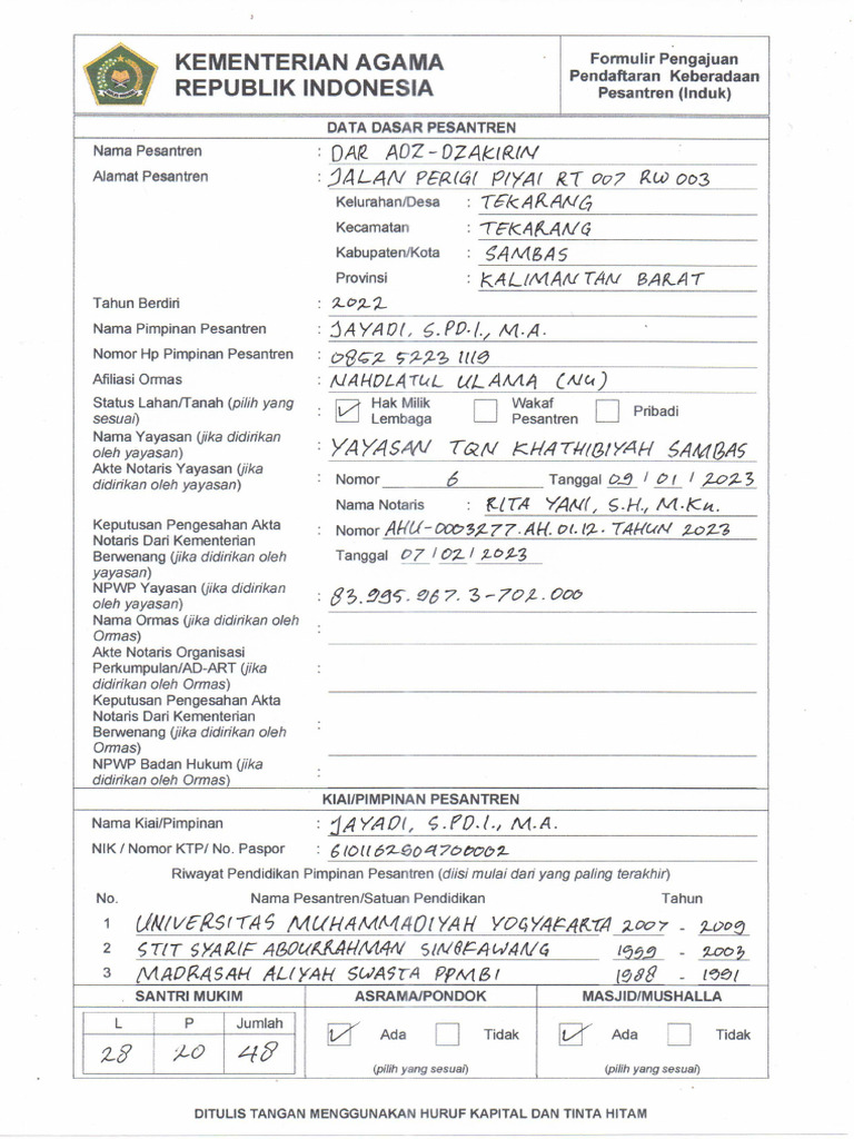 Form Pengajuan | PDF