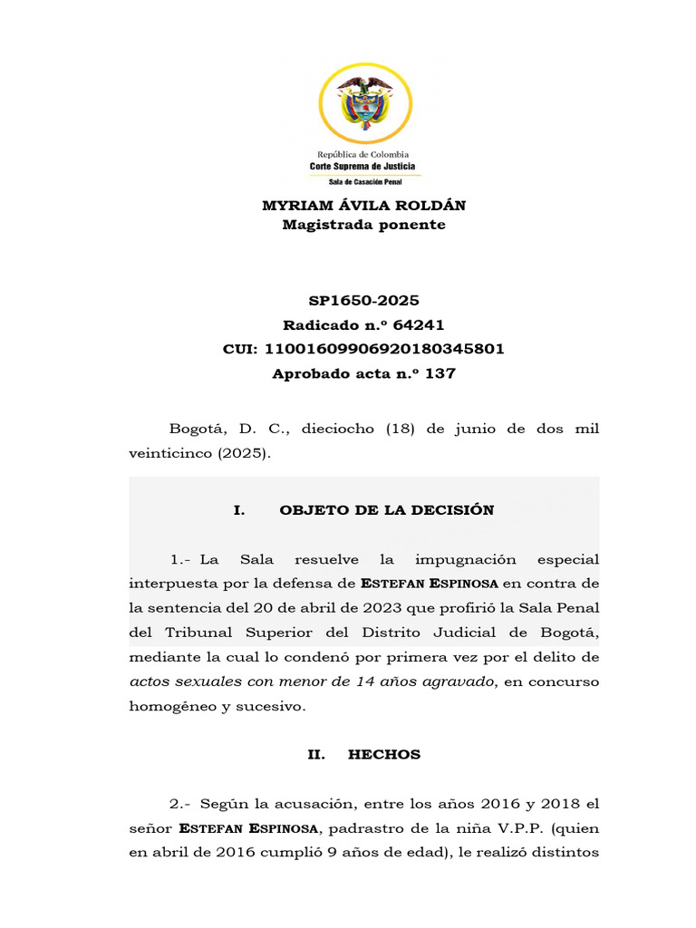 Sp1650-2025 (64241) Distinciones Entorno A La Prueba de Referencia ...