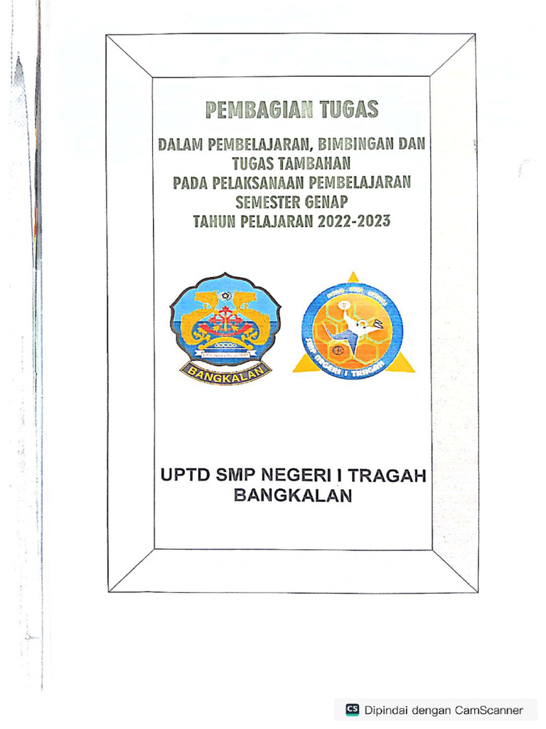 SK & SUSUNAN Pembagian Tugas 2022-2023 | PDF