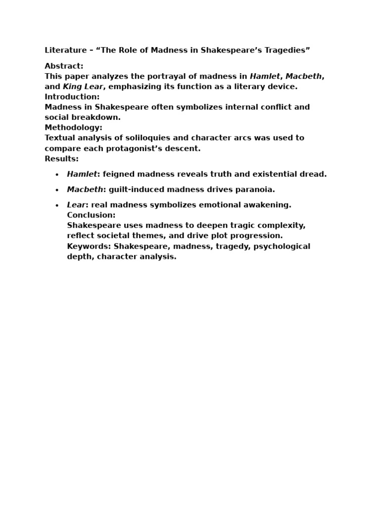 Hamlet Macbeth King Lear | PDF