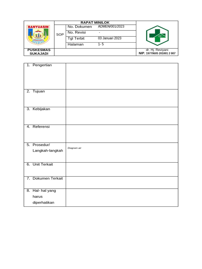 Contoh Kop Sop Sesuai Tata Naskah | PDF